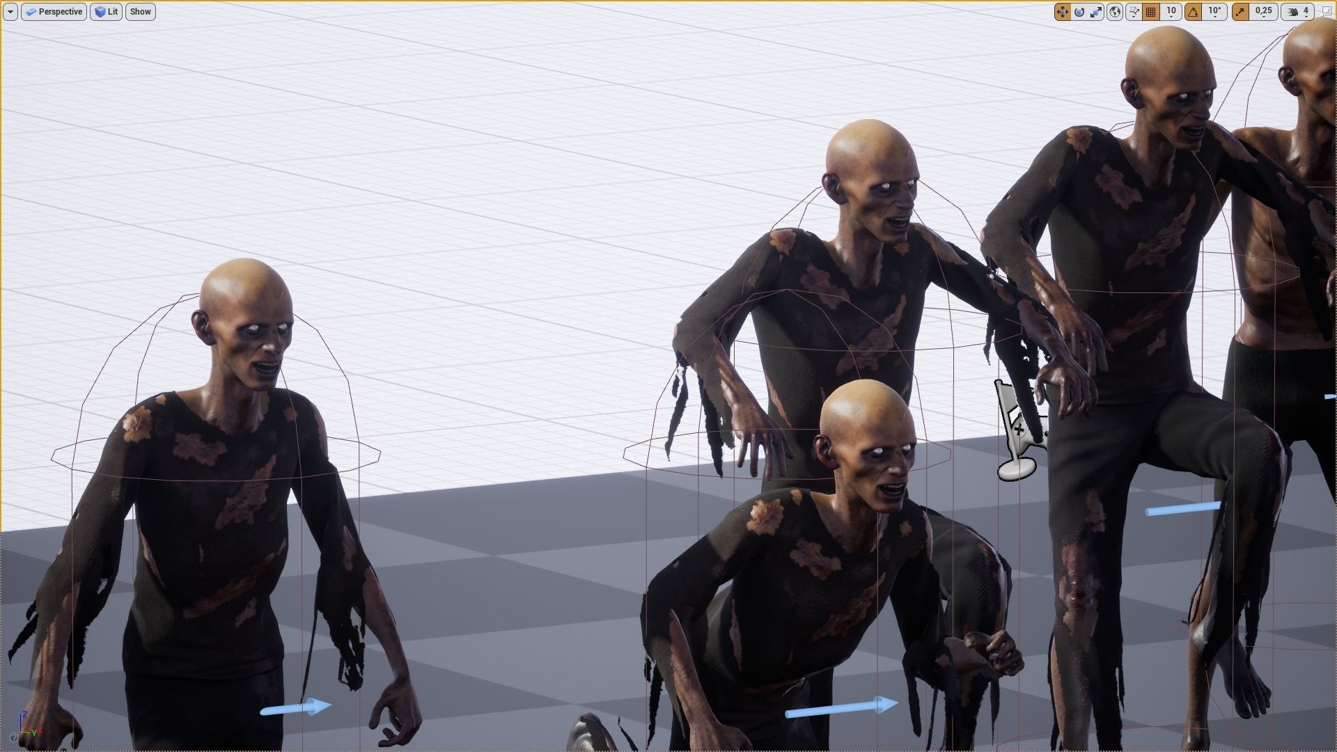 3D model Zombie Remaster modular VR / AR / low-poly rigged | CGTrader