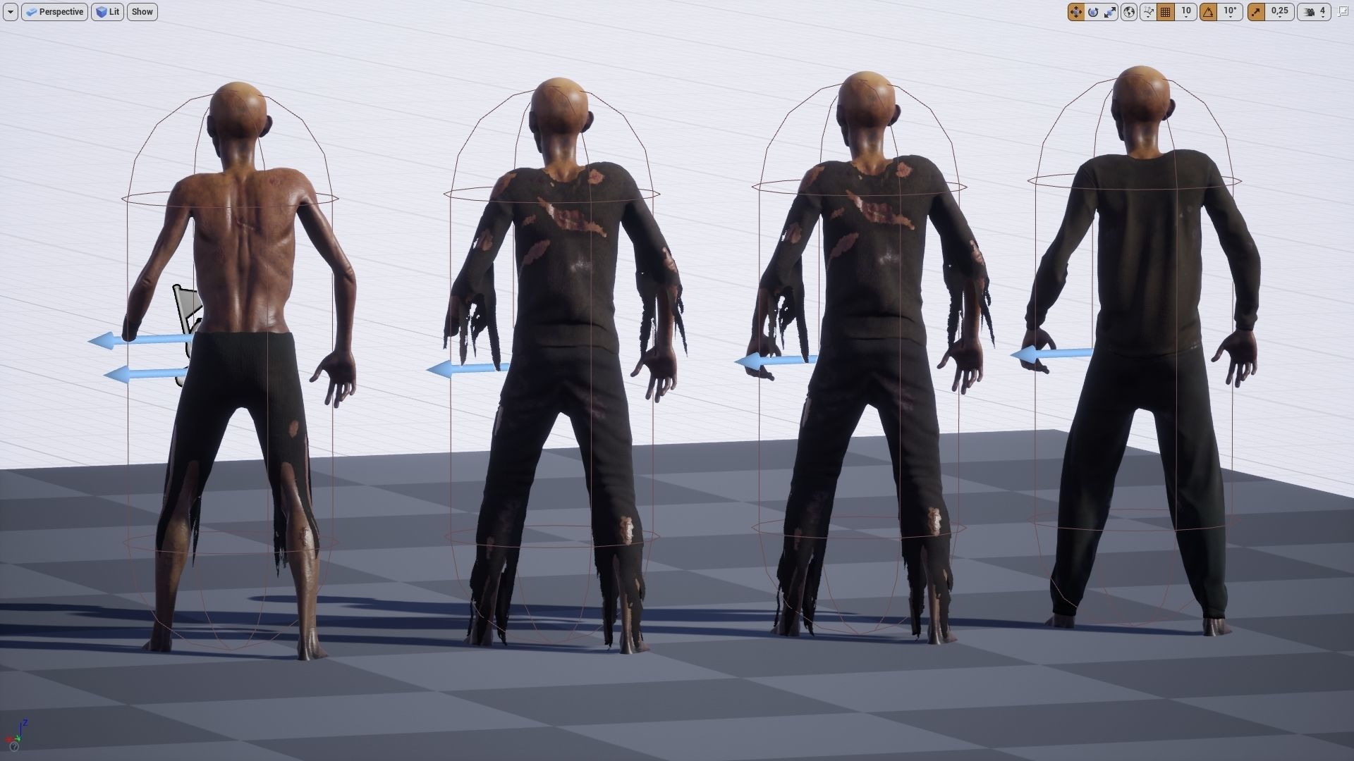 3D model Zombie Remaster modular VR / AR / low-poly rigged | CGTrader