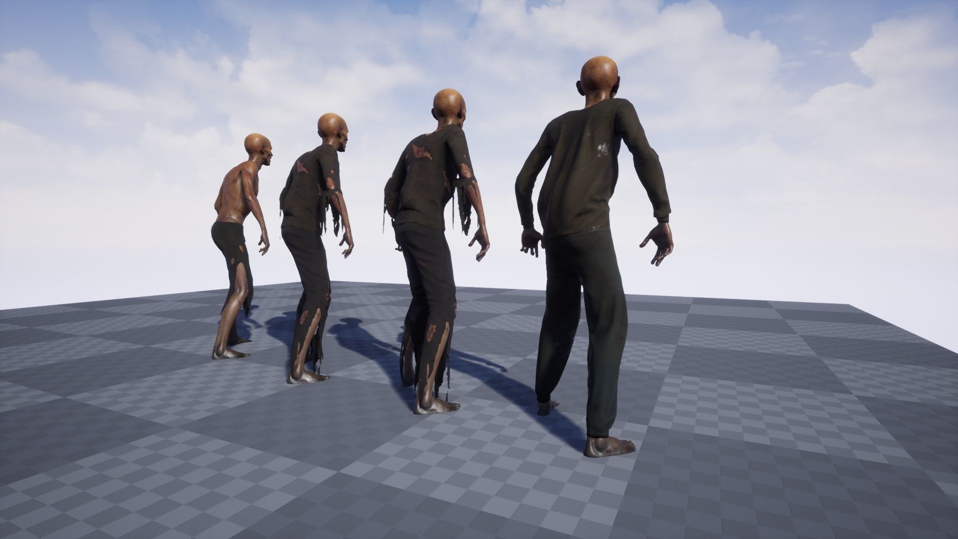 3D model Zombie Remaster modular VR / AR / low-poly rigged | CGTrader