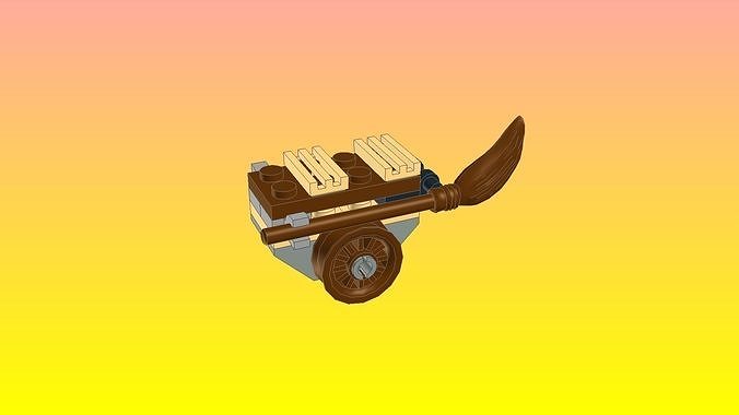 Lego Broom trolley Model 4711 free 3D model | CGTrader
