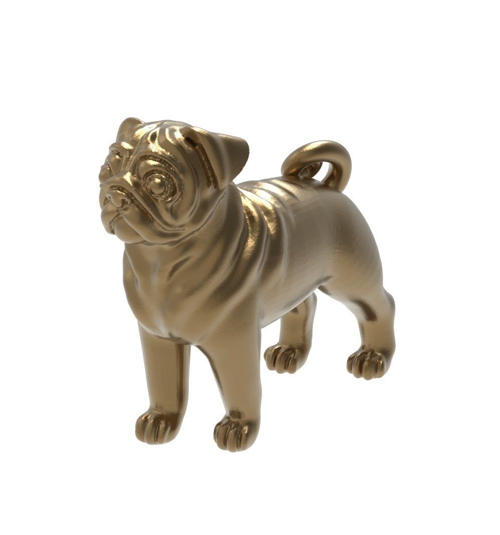 Pug 3D print model 3D model 3D printable | CGTrader
