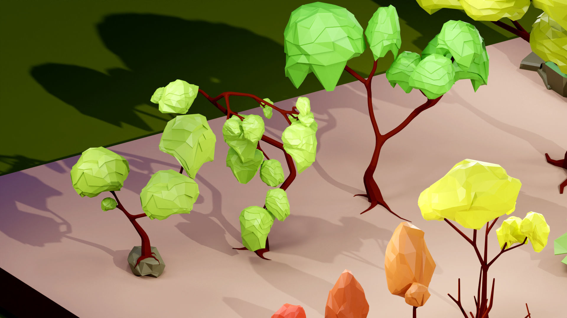 3D model LowPoly fantasy forest pack VR / AR / low-poly | CGTrader