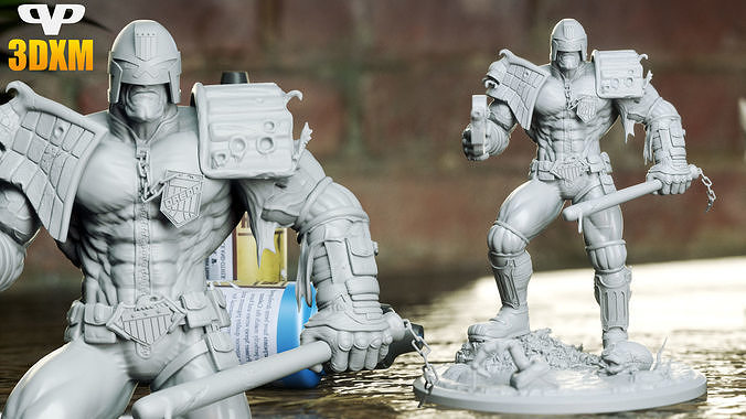 Judge Dredd for 3D Printing STL 3D model 3D printable | CGTrader