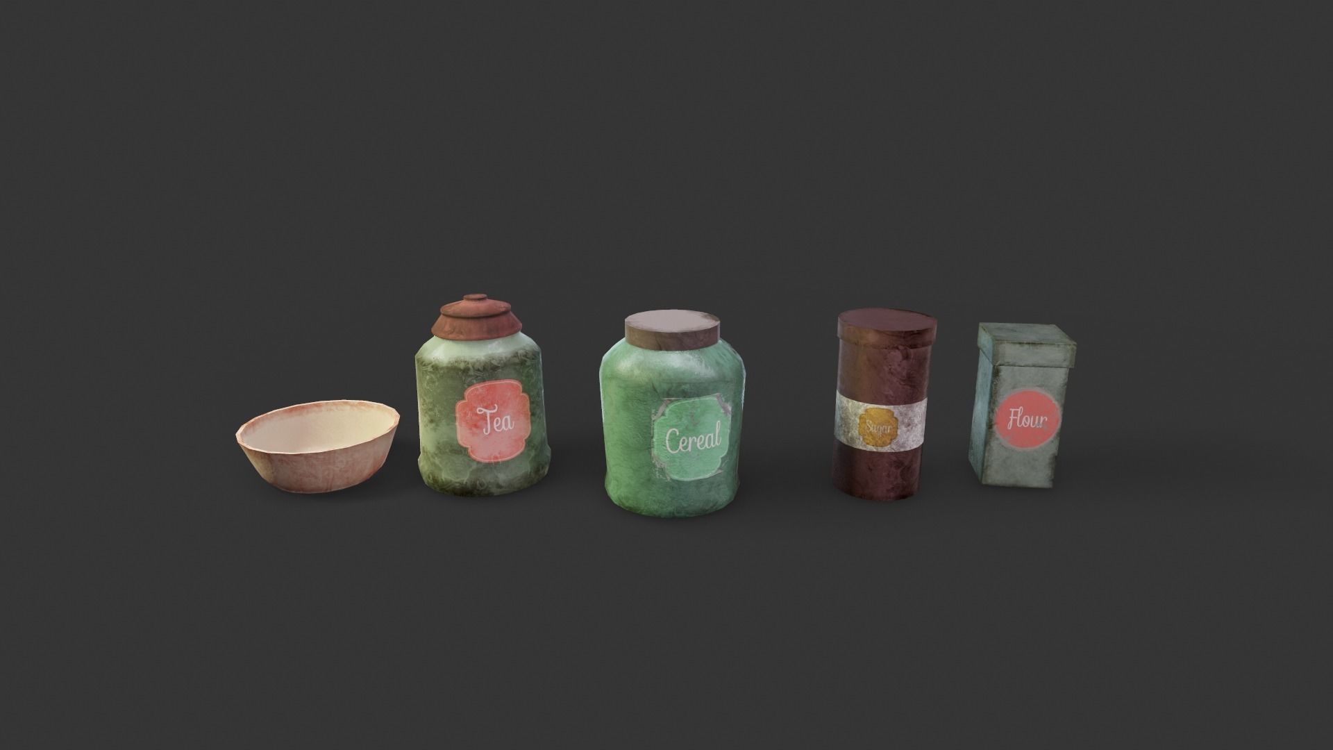 3D model Game ready jars low poly VR / AR / low-poly | CGTrader