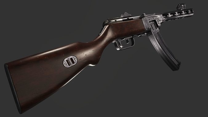 3D model PPsH-41 Low Poly ak - rifle VR / AR / low-poly | CGTrader