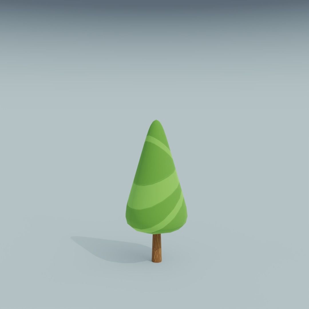 3D model 3D Asset - Low-poly stylized trees set VR / AR / low-poly ...