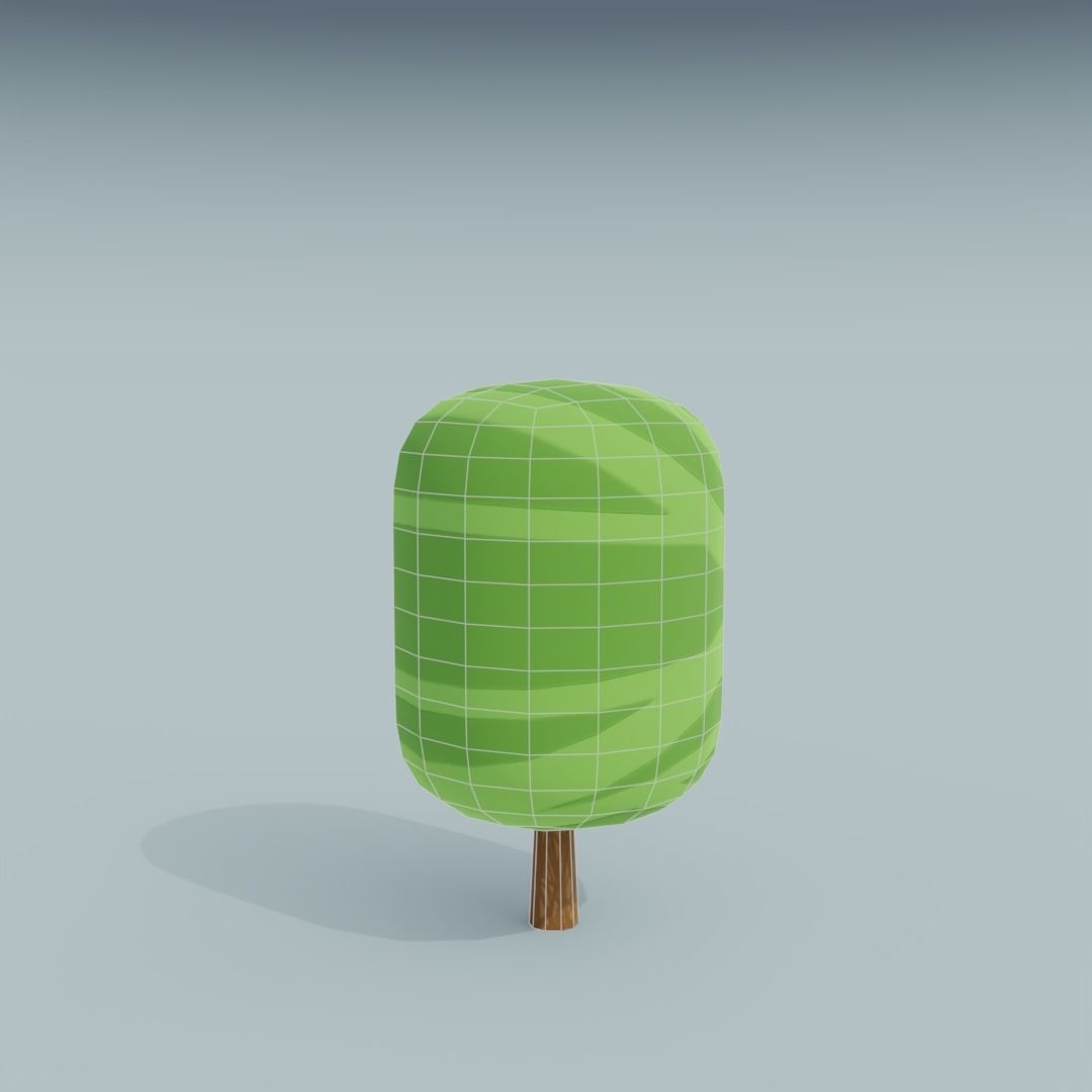 3D model 3D Asset - Low-poly stylized trees set VR / AR / low-poly ...