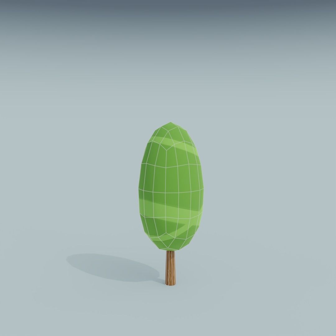 3D model 3D Asset - Low-poly stylized trees set VR / AR / low-poly ...