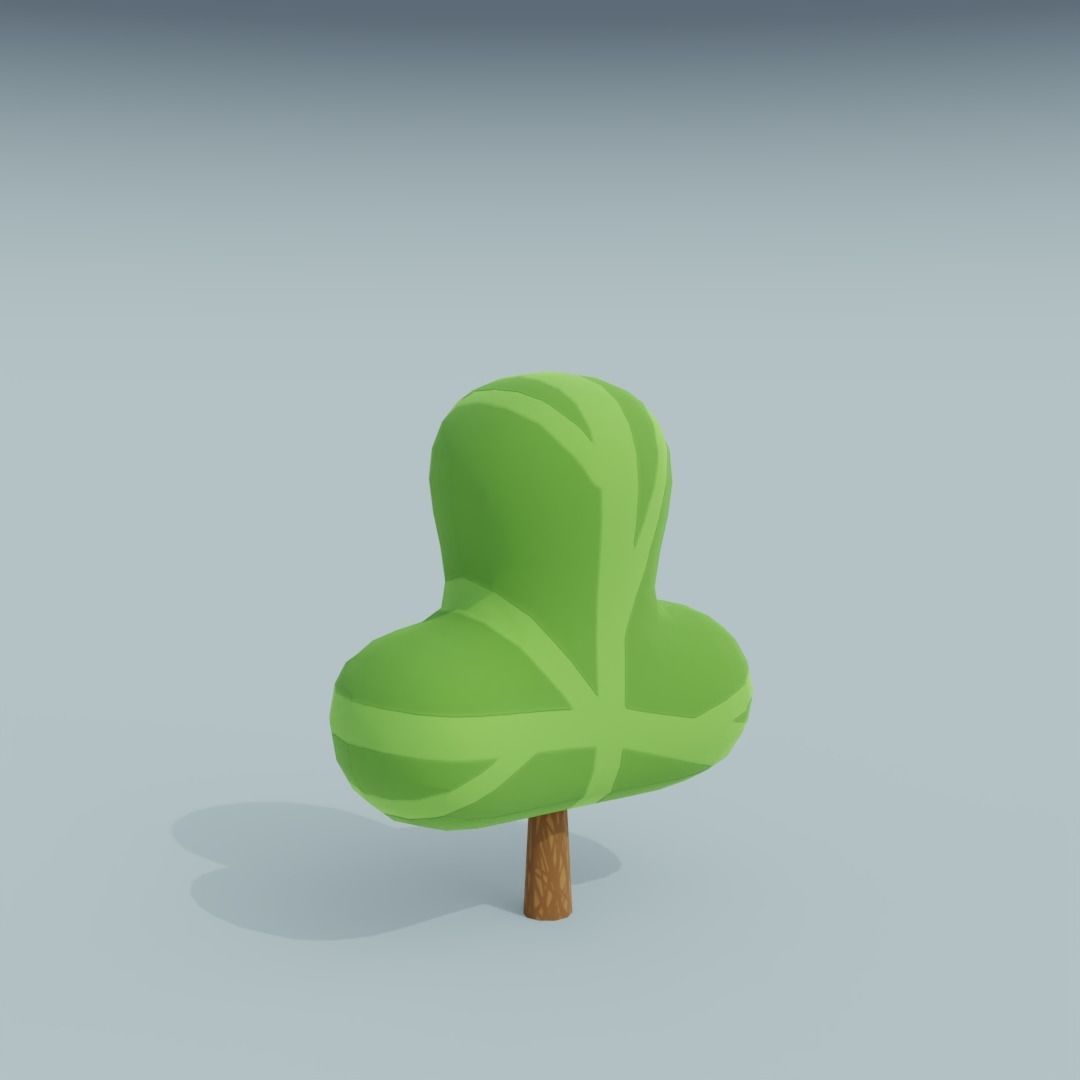 3D model 3D Asset - Low-poly stylized trees set VR / AR / low-poly ...