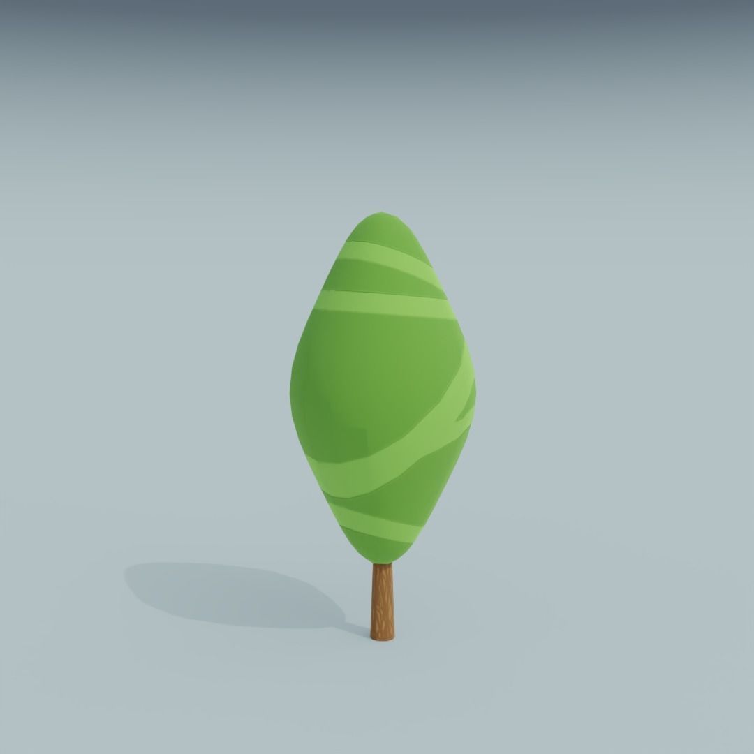 3D model 3D Asset - Low-poly stylized trees set VR / AR / low-poly ...