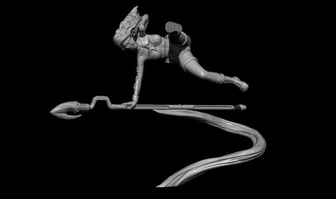 Stargirl statue of woman 3D model 3D printable | CGTrader