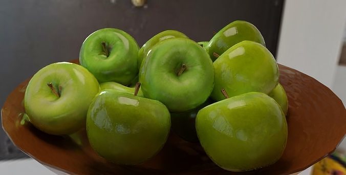 3D model Realistic apples low-poly and low-price VR / AR / low-poly ...
