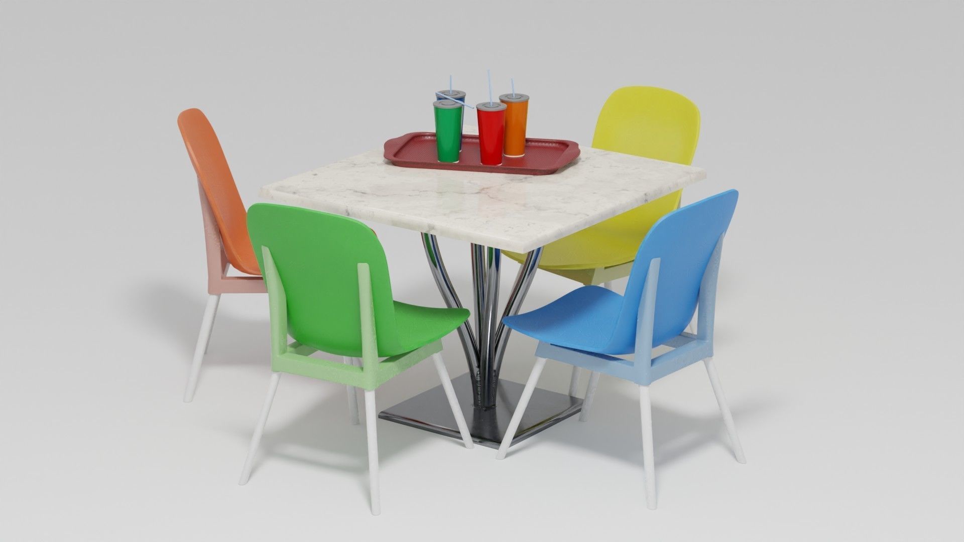 Cafe table 3D model | CGTrader