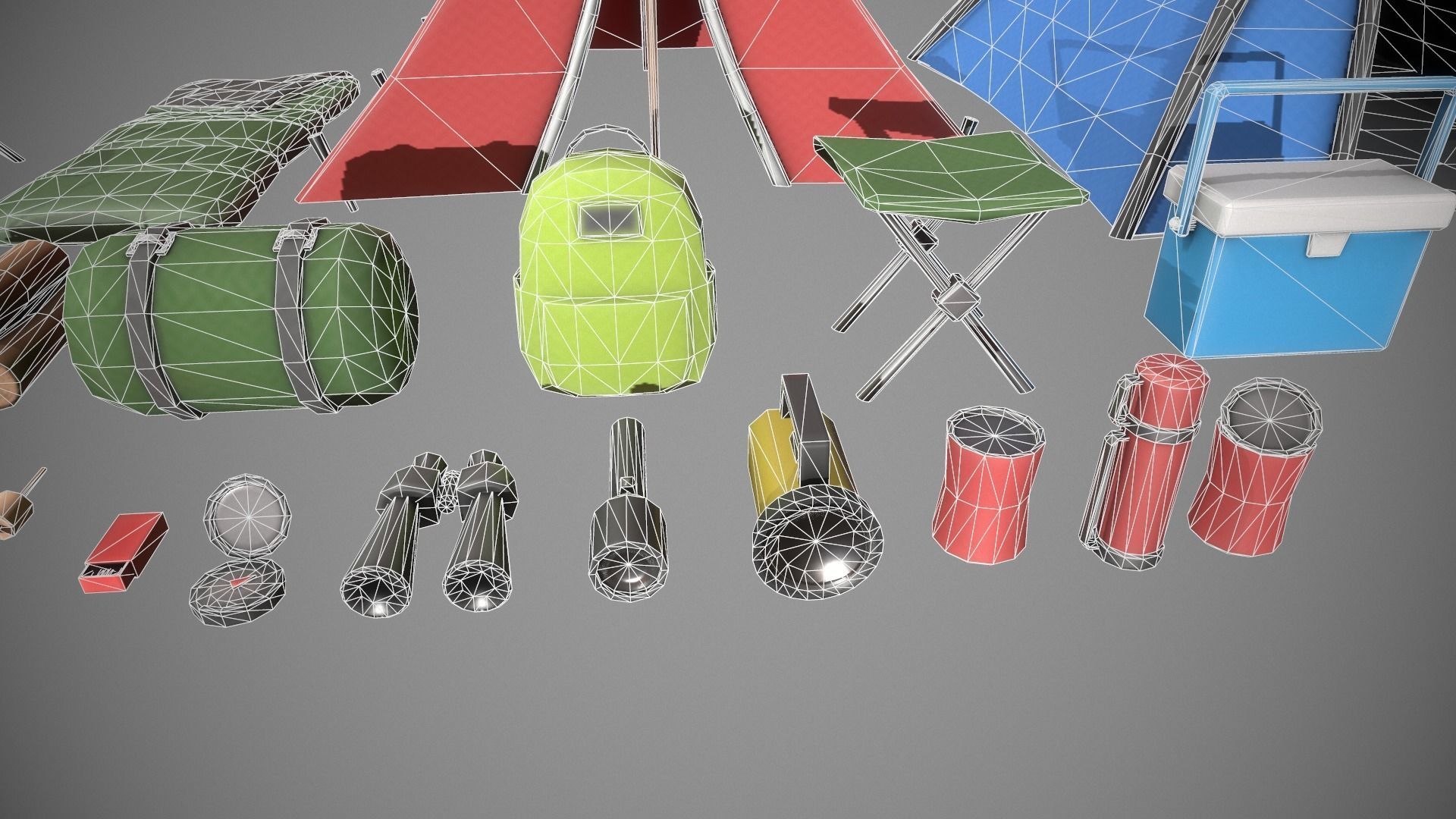3D model Stylized Camping Prop Pack - 23 Unique Assets VR / AR / low ...
