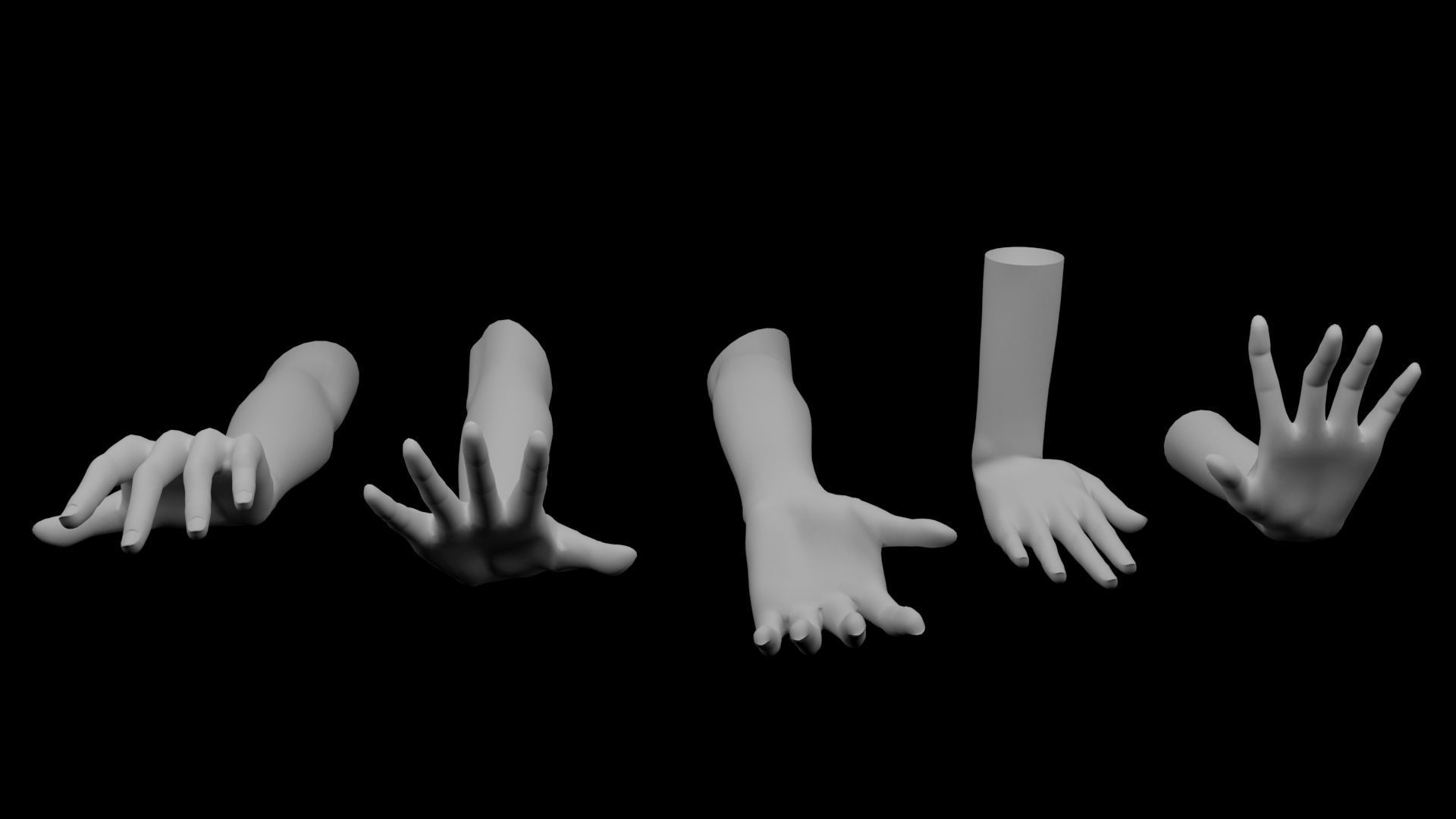 Hand Poses 3D model | CGTrader