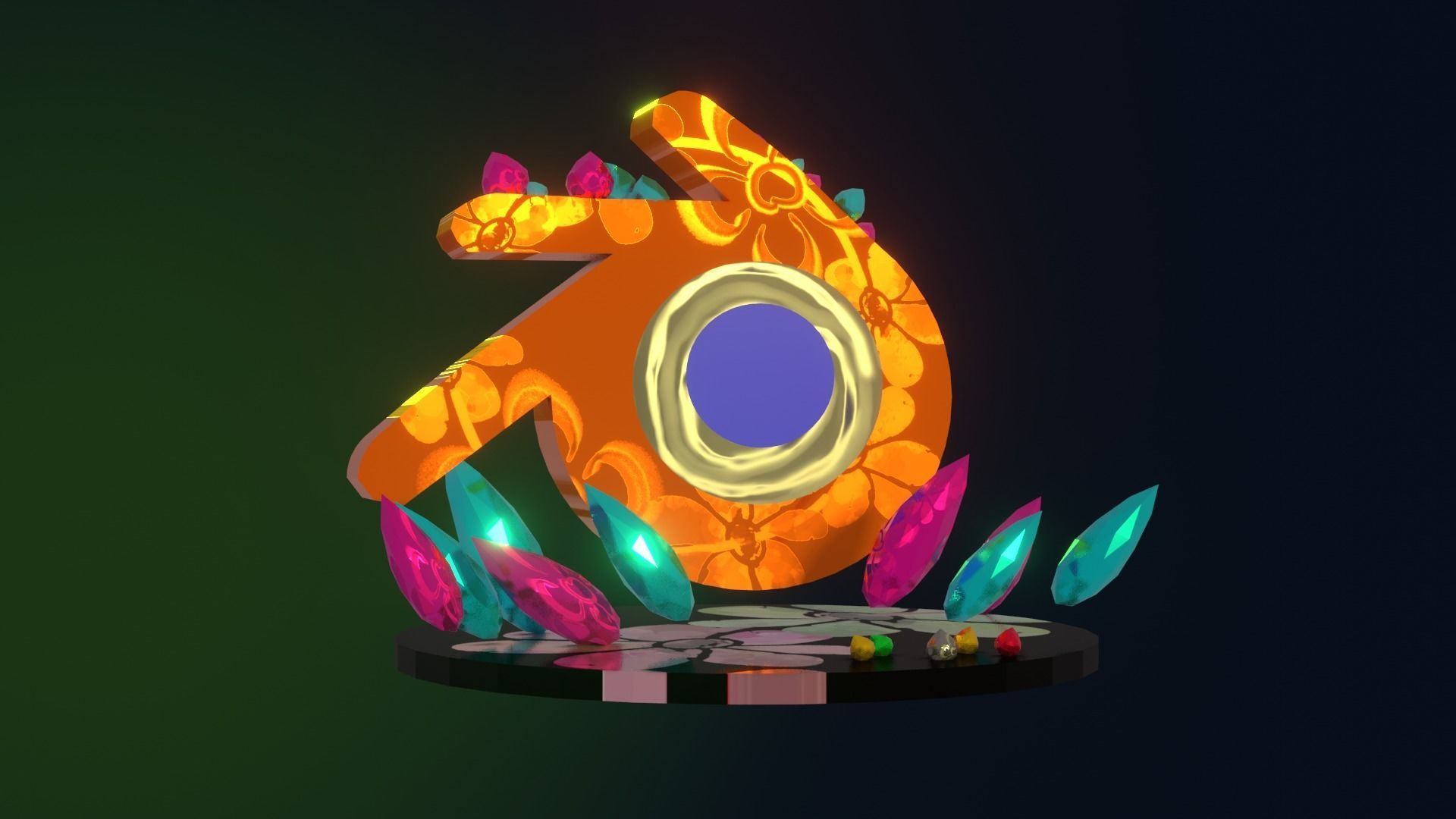 3D model blender logo VR / AR / low-poly | CGTrader