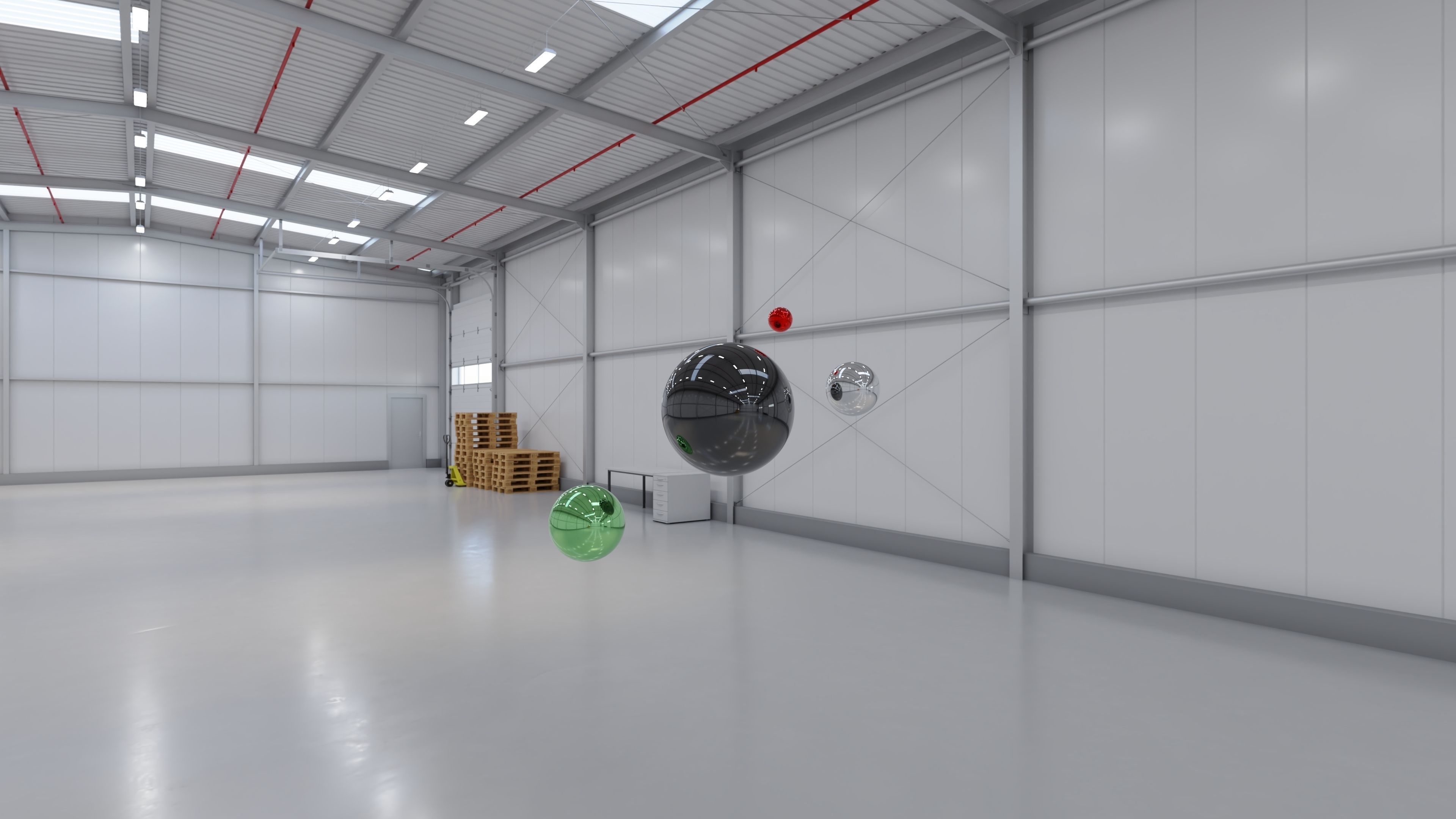 Texture HDRI - Industrial Warehouse Interior 14 - 16384x8192 VR / AR ...