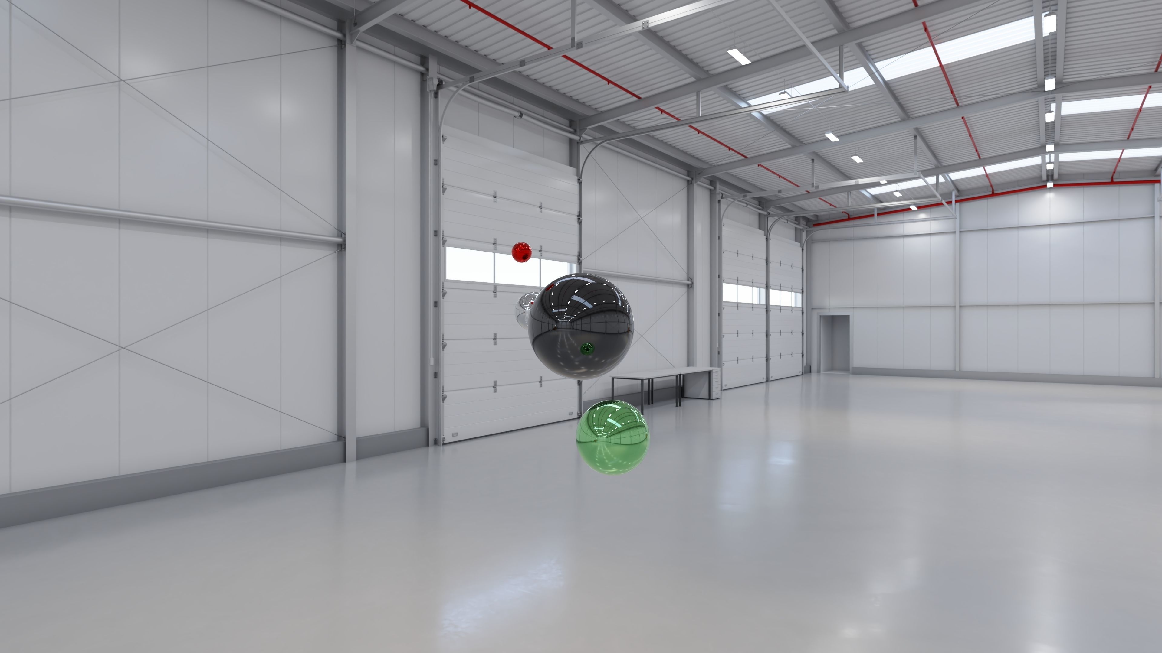 Texture HDRI - Industrial Warehouse Interior 14 - 16384x8192 VR / AR ...