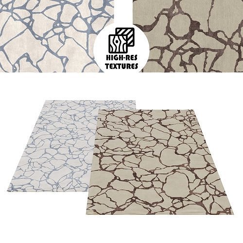 Large Irregular Stone Pattern Rug Set 3D model | CGTrader