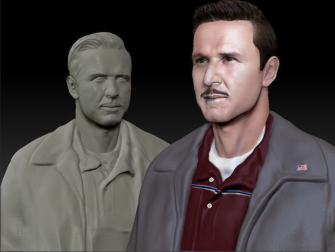 Scream 3 Dewey Riley David Arquette bust 3D model 3D printable | CGTrader