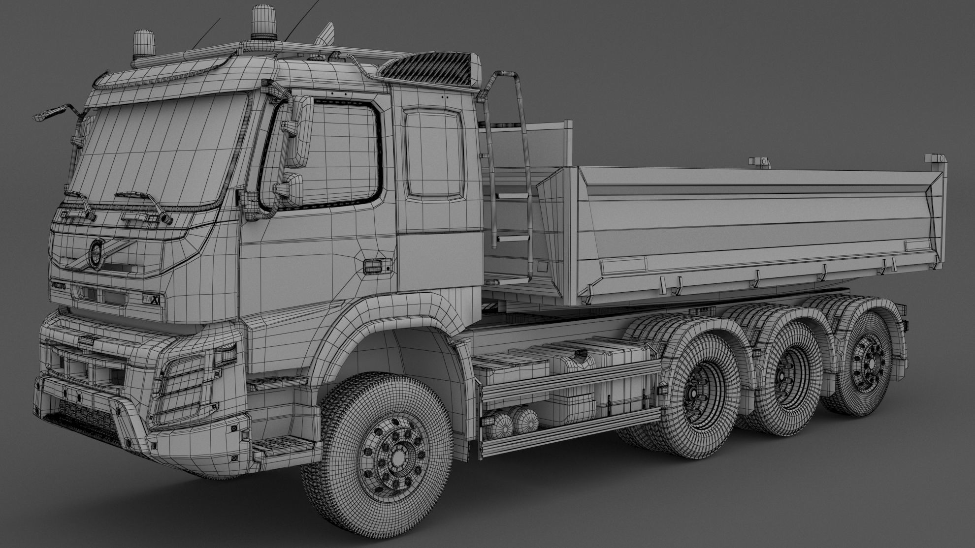 Volvo FMX Tridem Tipper Truck 8x4 3D model | CGTrader