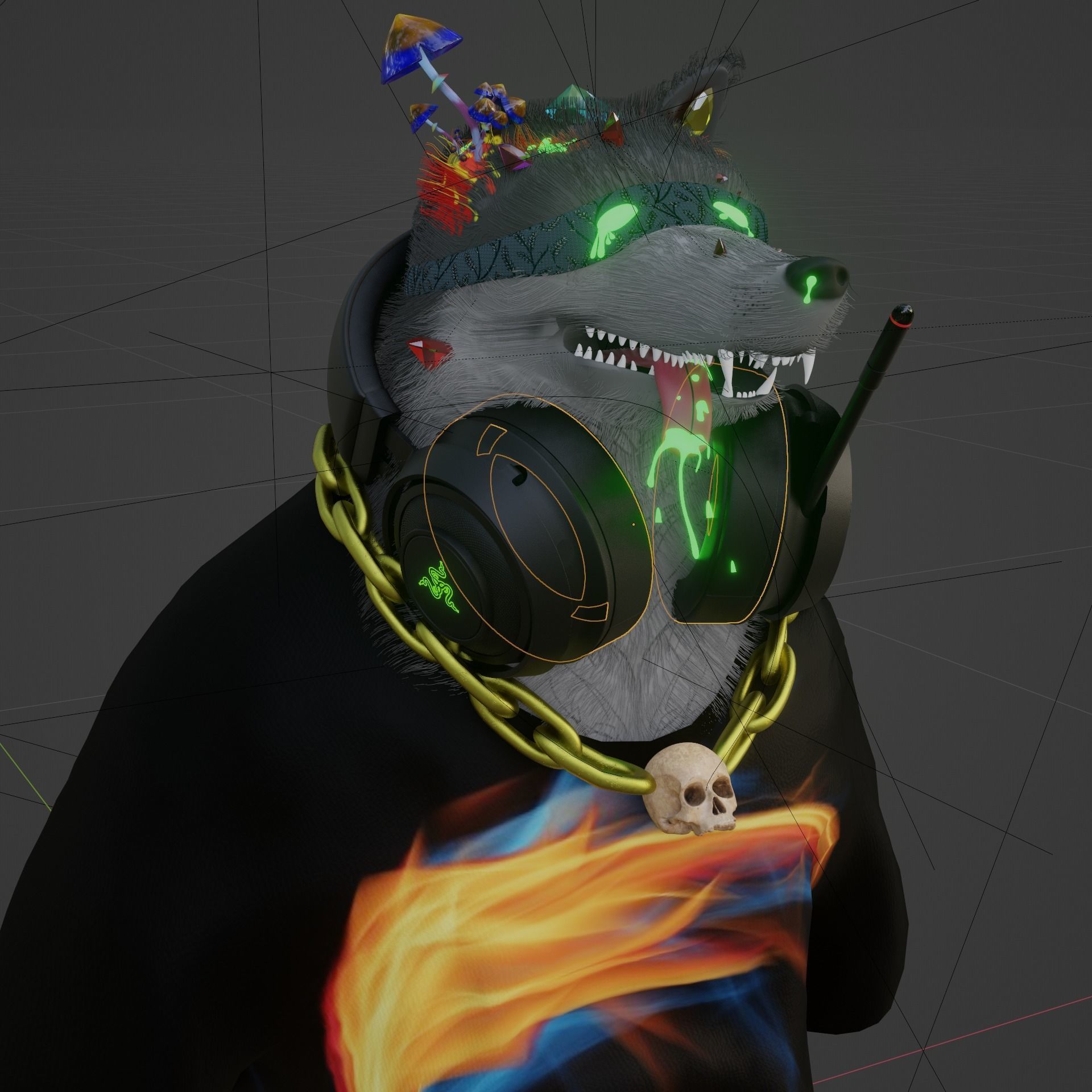 Mutant radioactive wolf 3D model | CGTrader