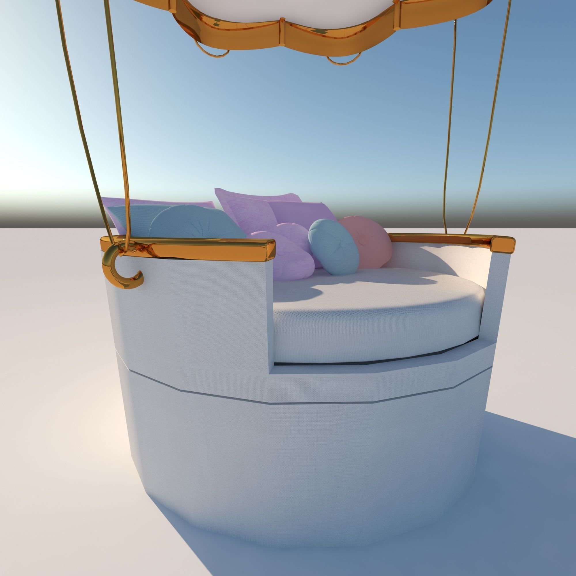 air balloon bed 3D model | CGTrader