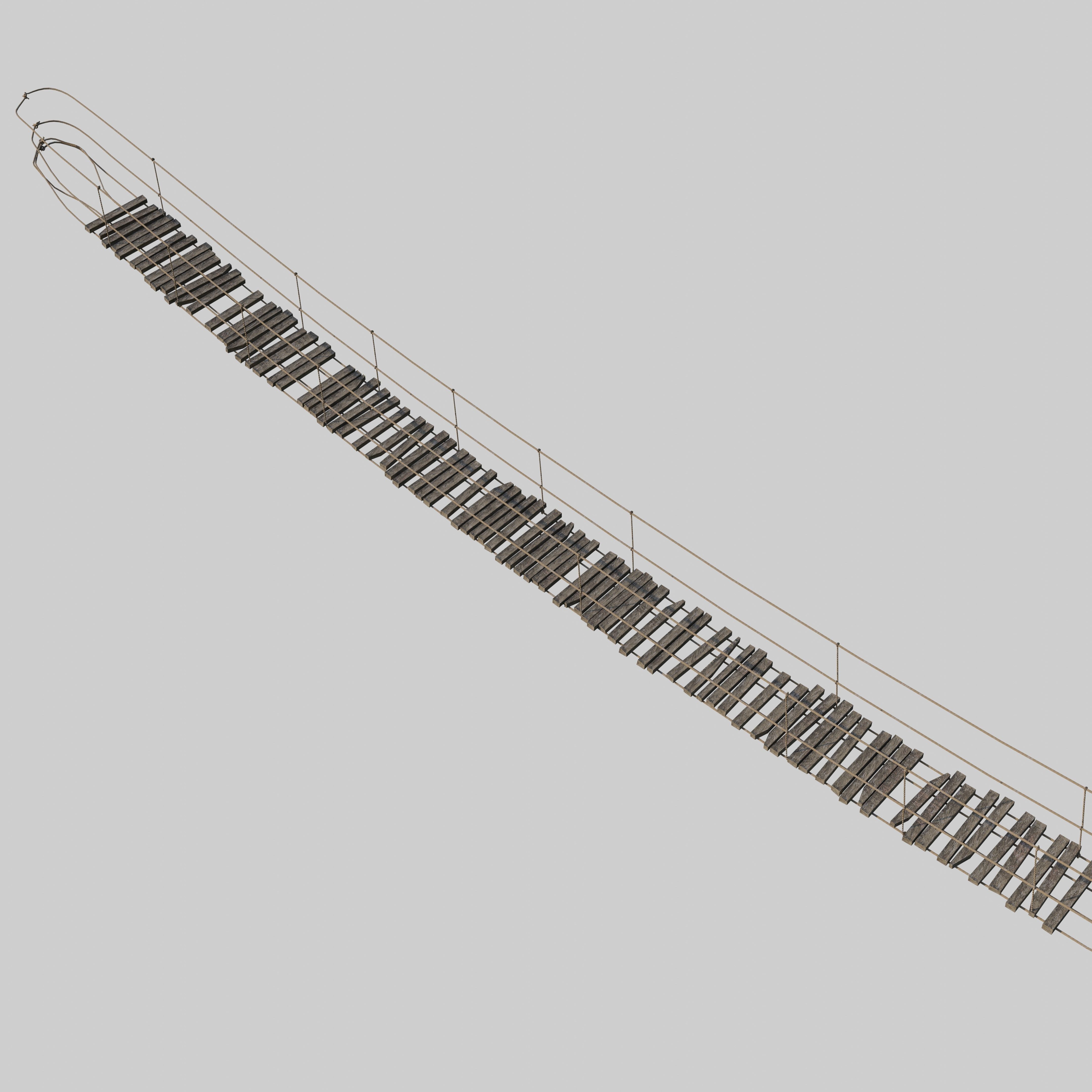 3D model Suspension rope bridge animated VR / AR / low-poly | CGTrader