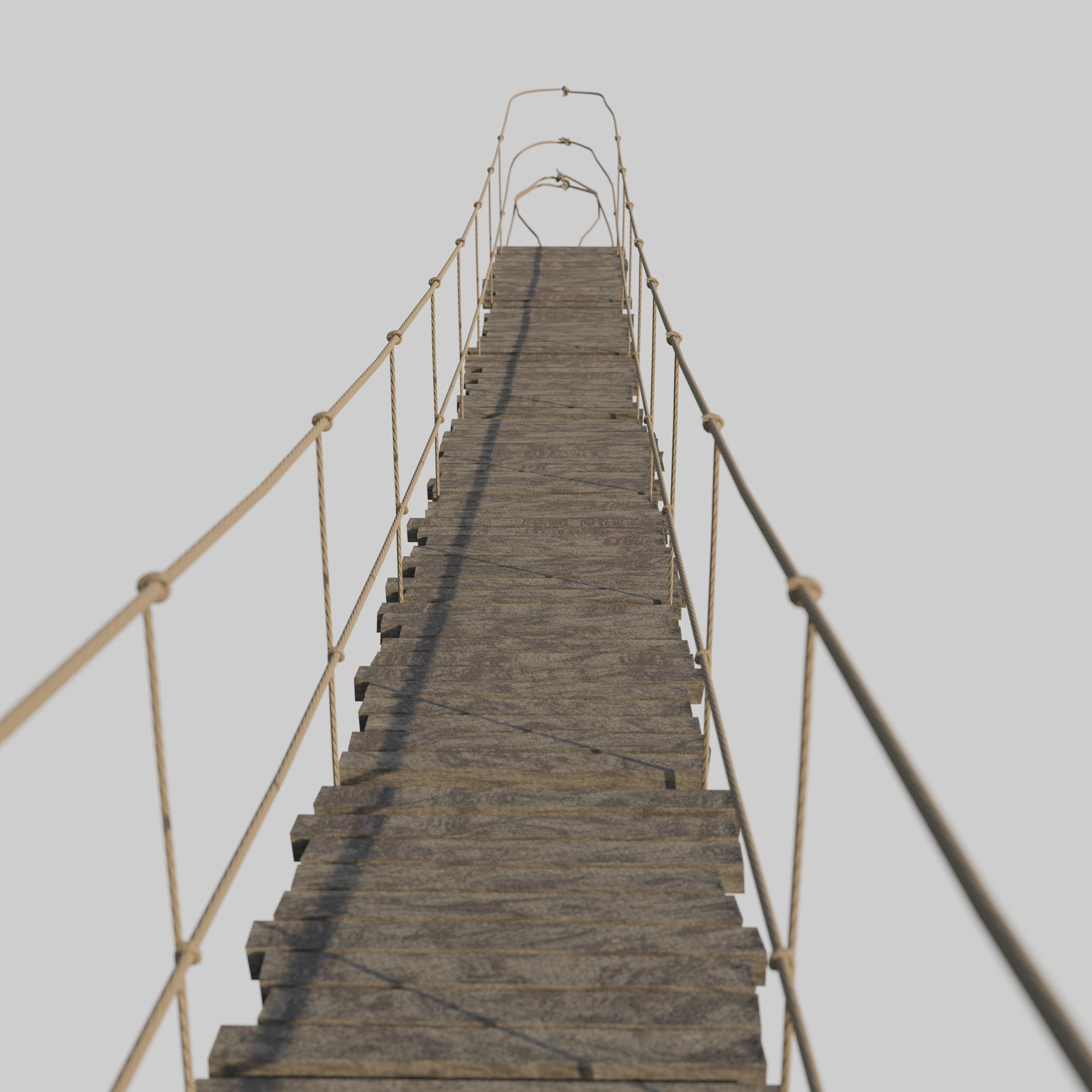 3D model Suspension rope bridge animated VR / AR / low-poly | CGTrader