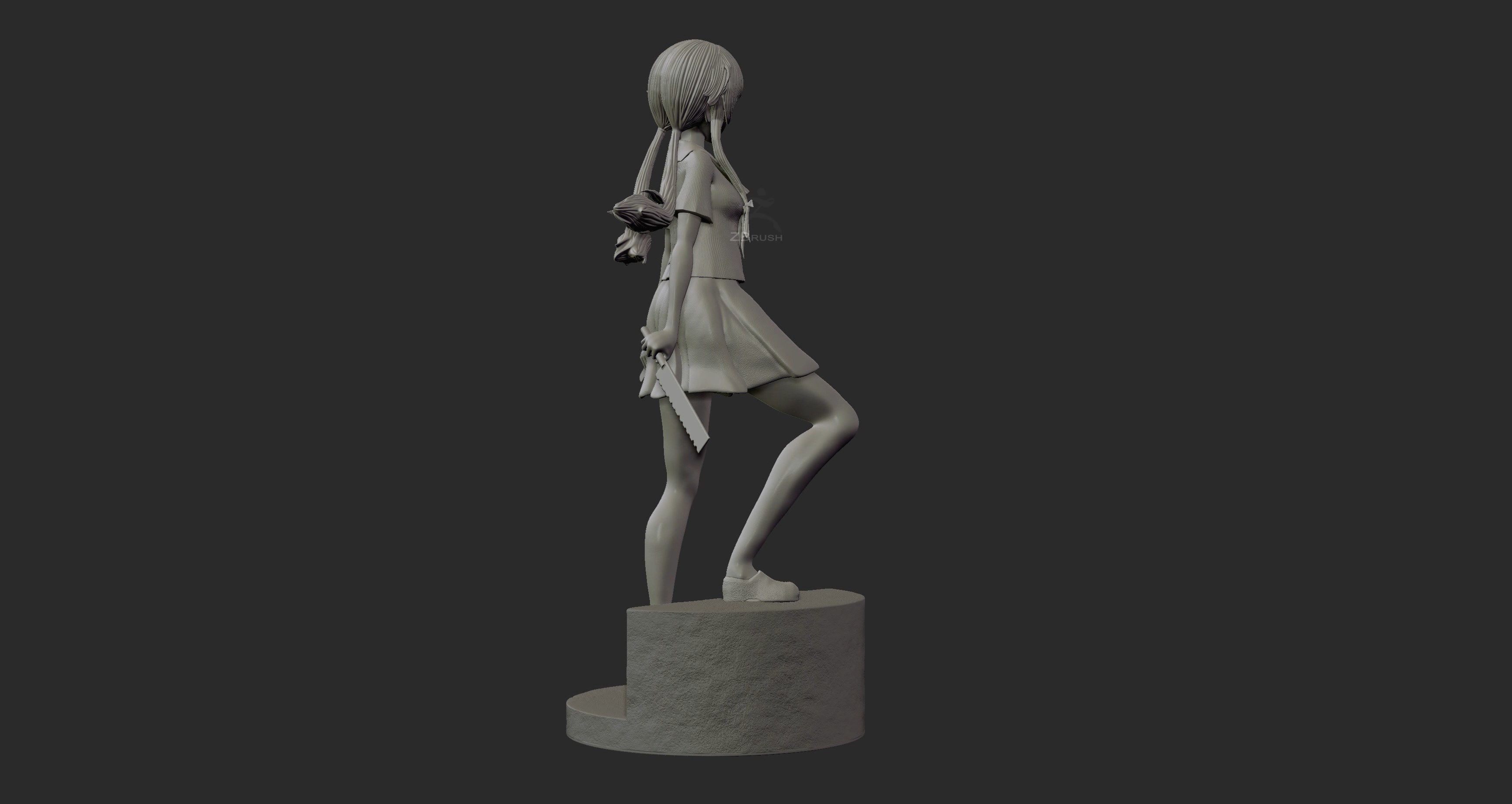 Yuno Gasai - Mirai Nikki 3D Print Figure 3D model 3D printable | CGTrader