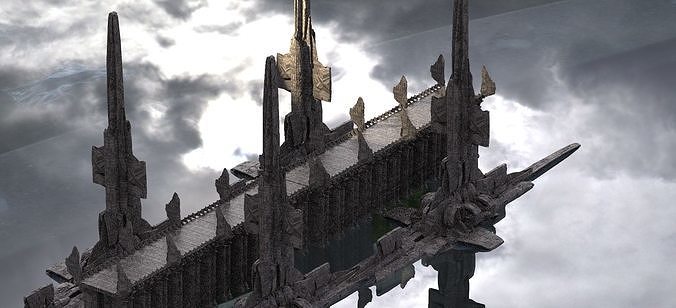 Wide High Fantasy Bridge 3D model | CGTrader