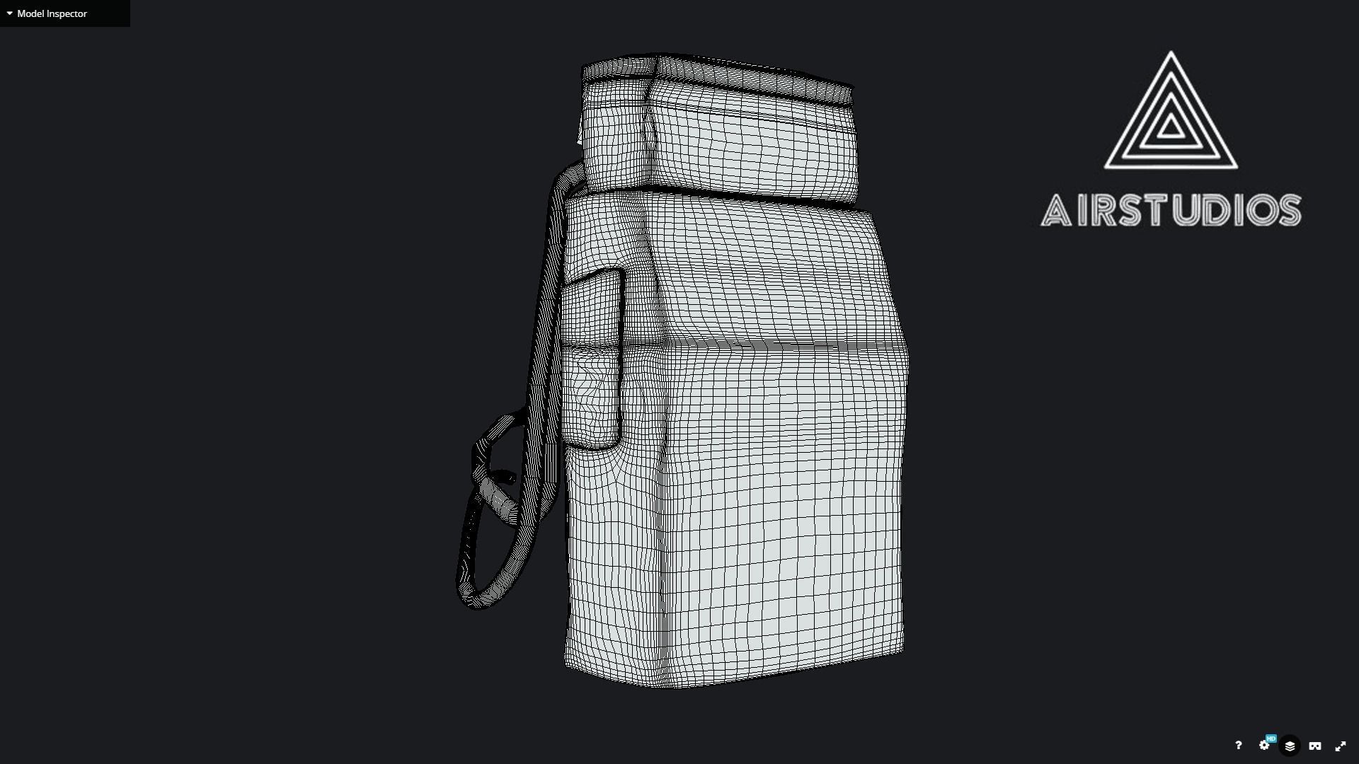 Space Suit Astronaut Backpack 3D model | CGTrader