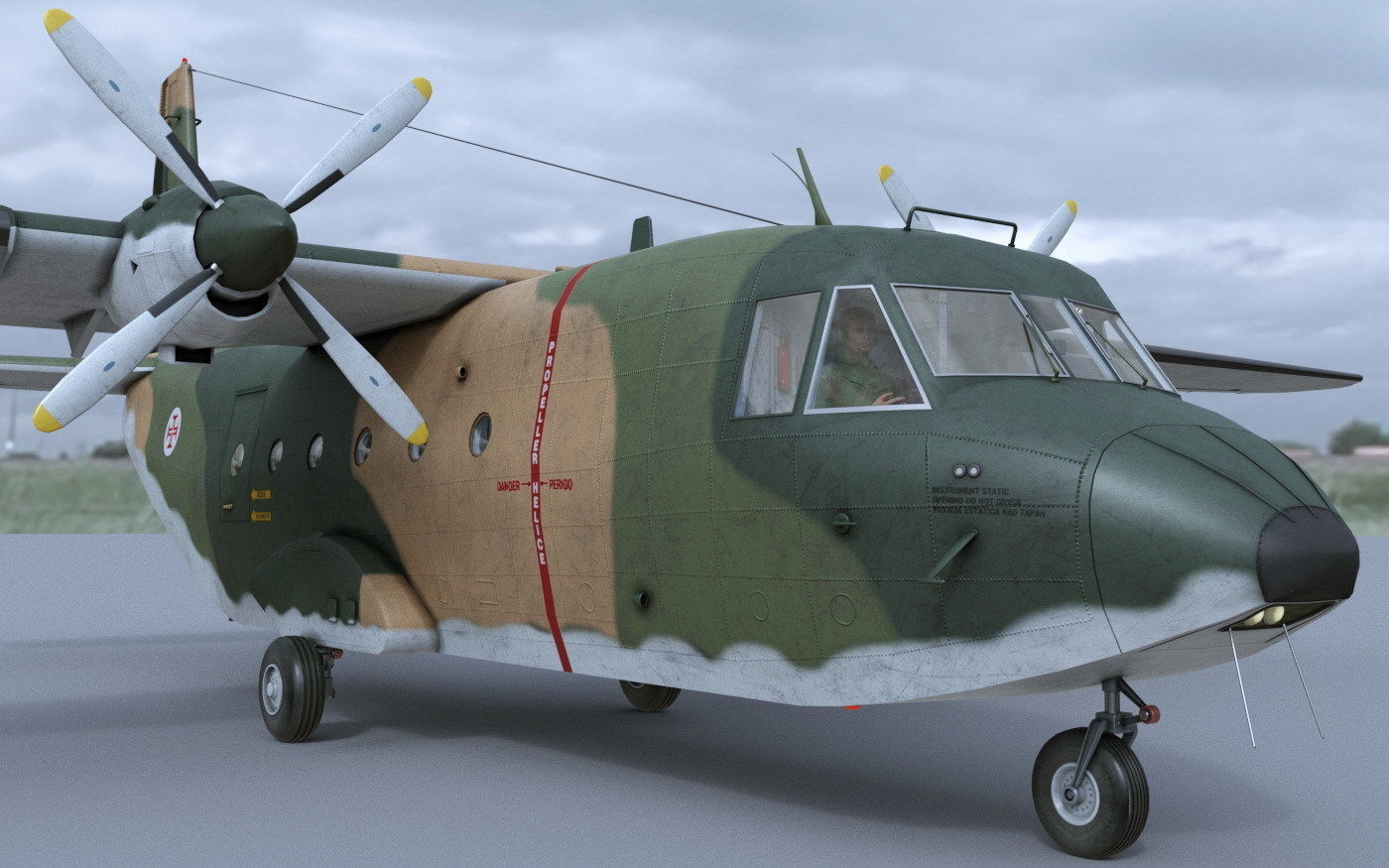 CASA 212 Aviocar 3D model animated | CGTrader