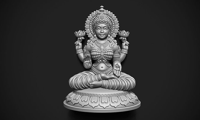 Laxmi Jee version 2 idol 3D model 3D printable | CGTrader