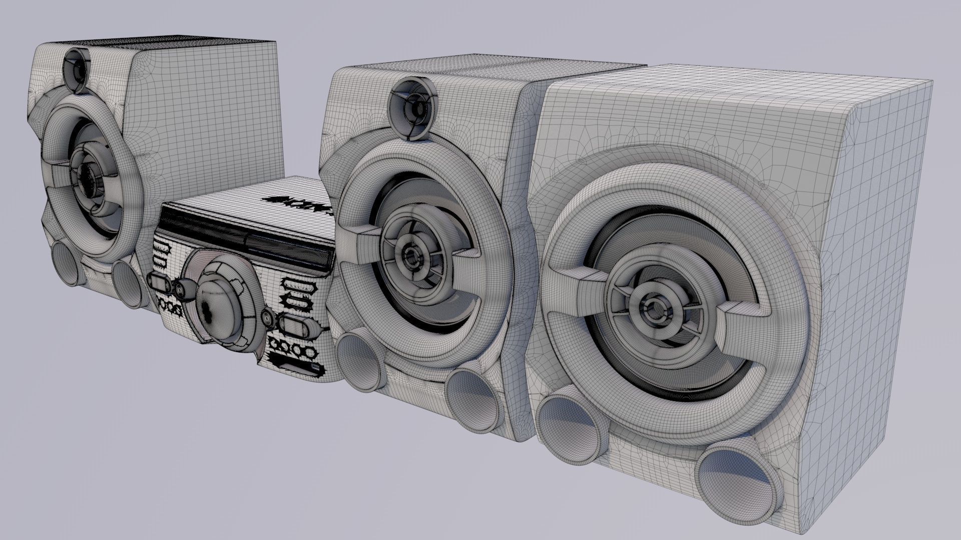 Sony MHCM80D Mini Audio System 3D model | CGTrader