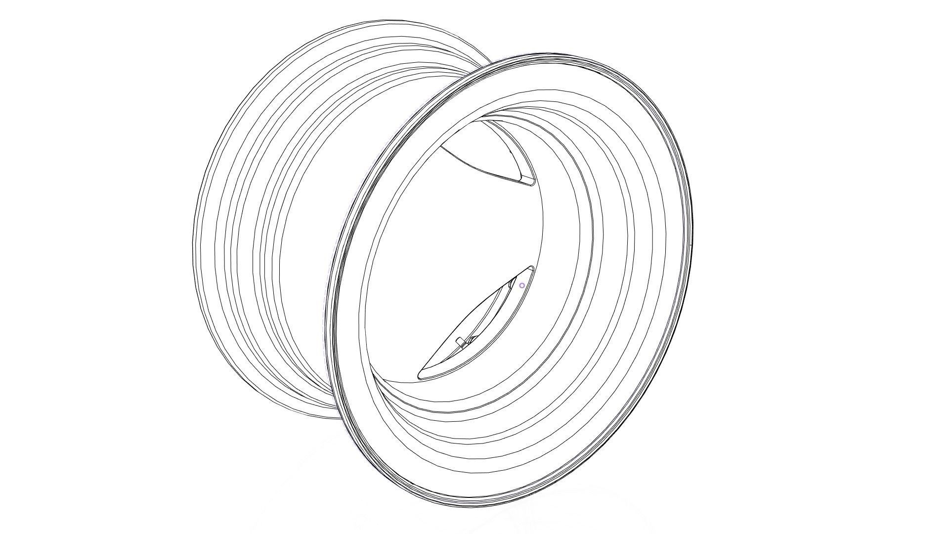 Advan 3 piece rim 3D model | CGTrader