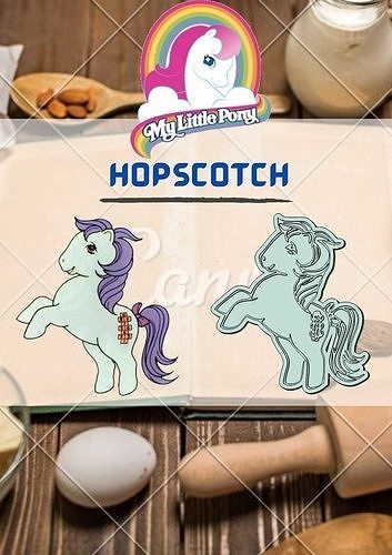 Amazing My Little Pony Character Hopscotch Cookie Cutter Stamp 3D model ...