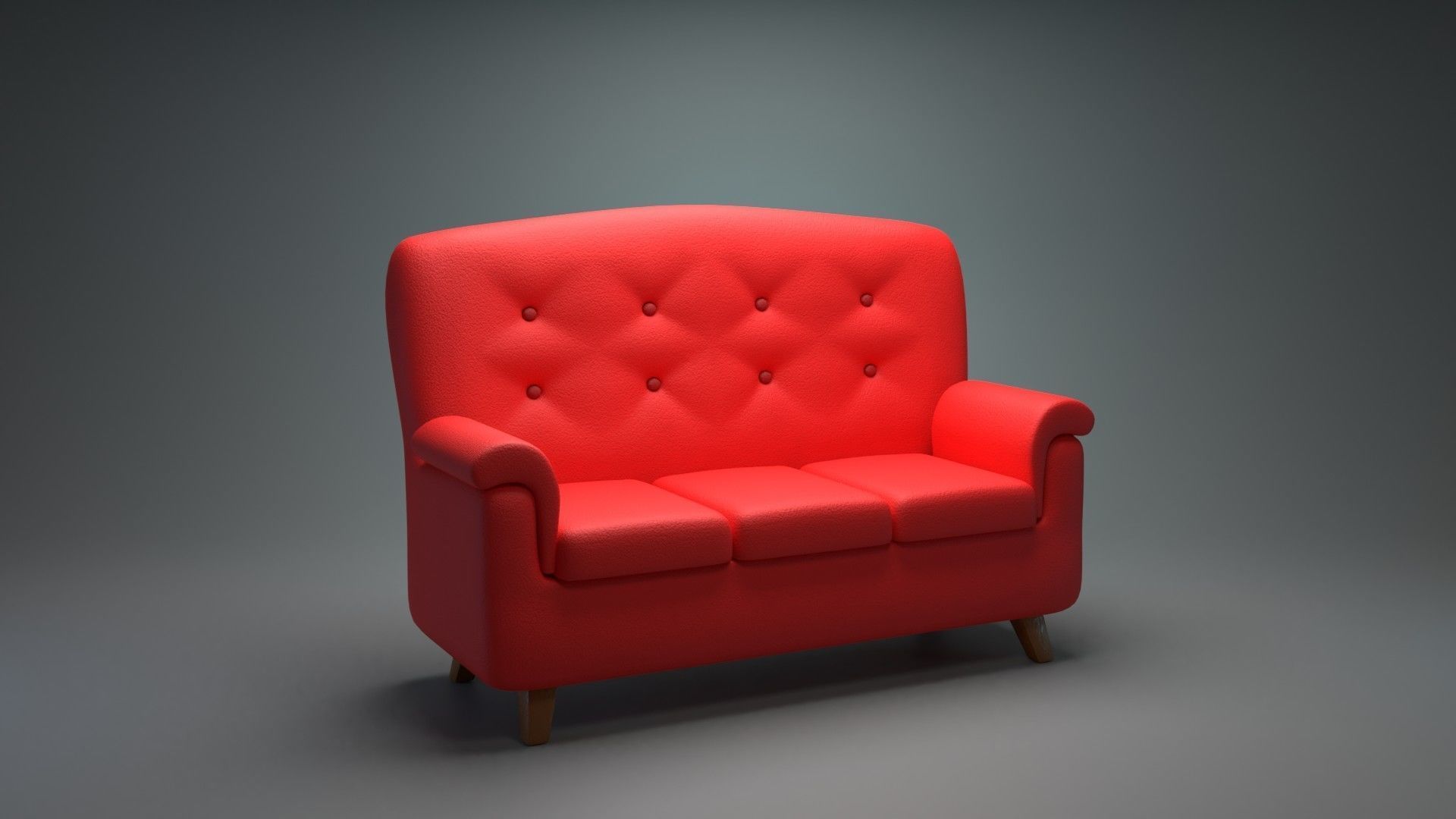 Sofa low-poly 3D model free VR / AR / low-poly 3D model | CGTrader