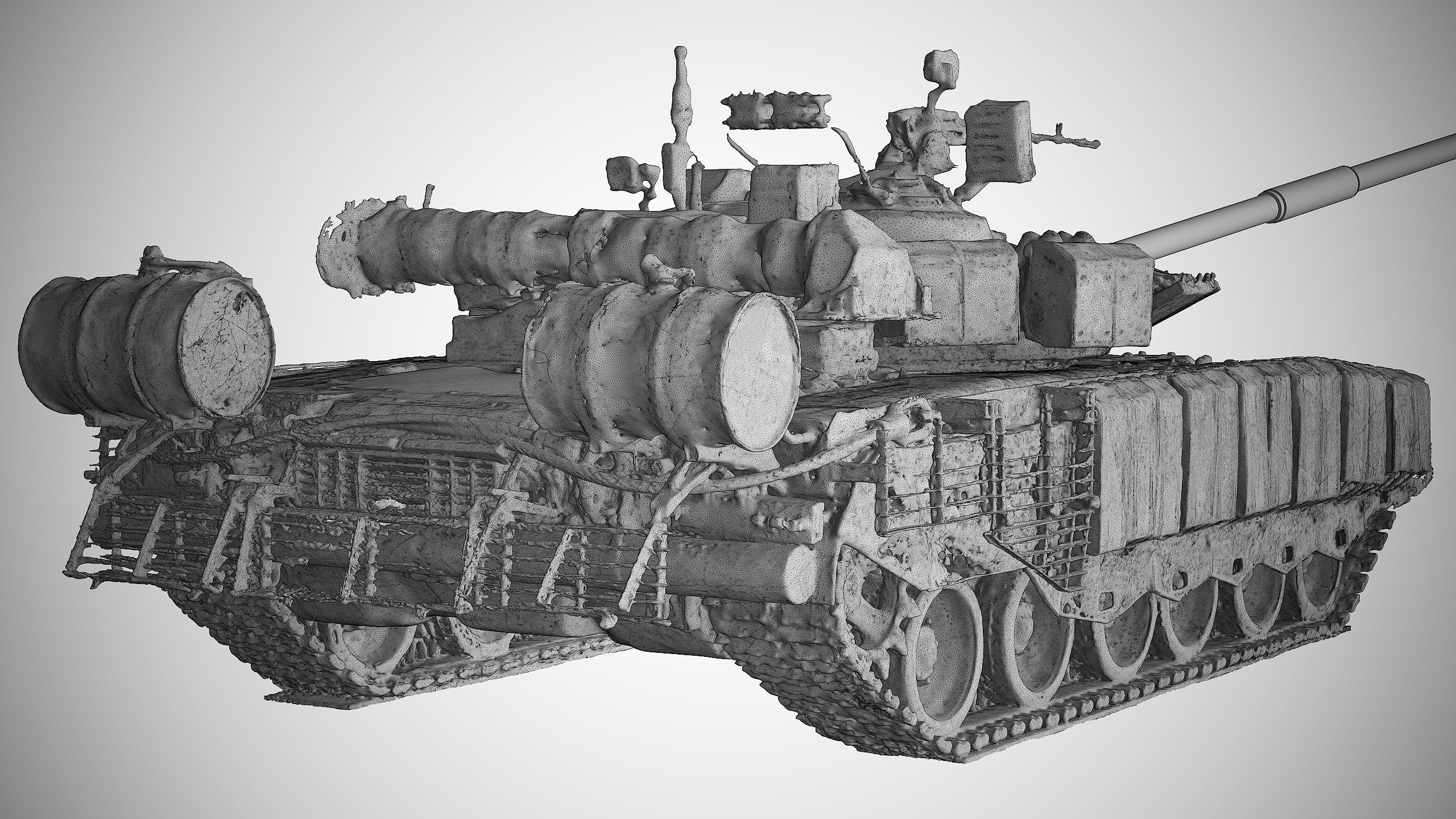 T-80BVM Raw 3D Scan 3D model | CGTrader