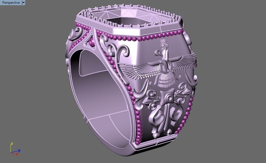 classic men ring 3D model 3D printable | CGTrader