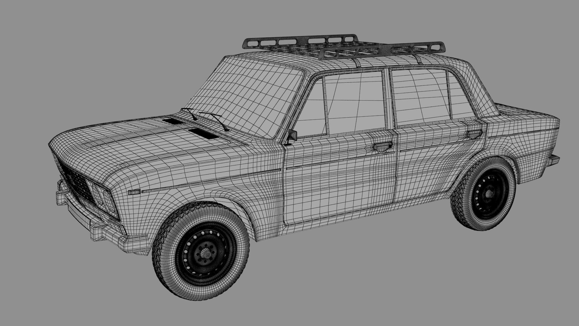 VAZ 2106 Base and Wheels FREE free 3D model | CGTrader