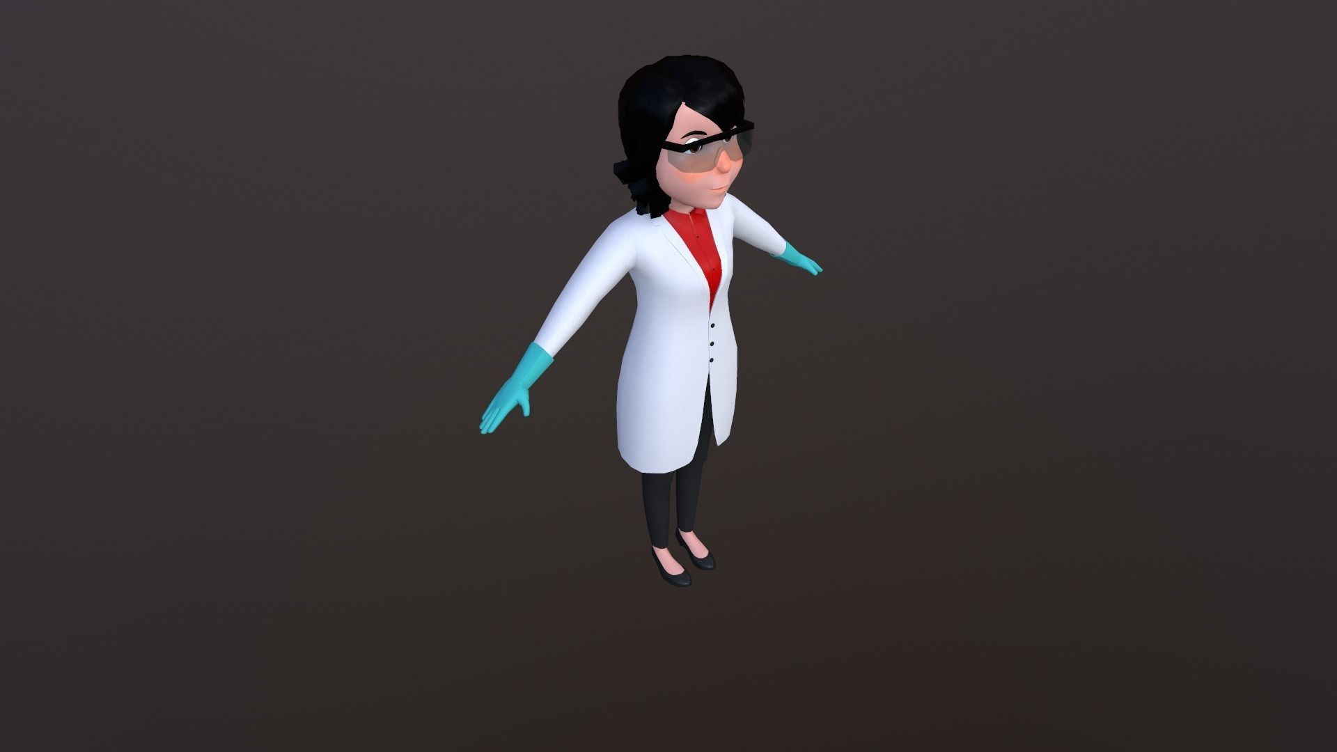 3D model Low Poly Scientist Female Character VR / AR / low-poly | CGTrader