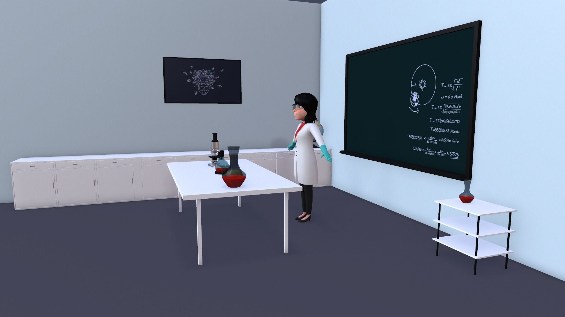 3D model Low Poly Scientist Female Character VR / AR / low-poly | CGTrader