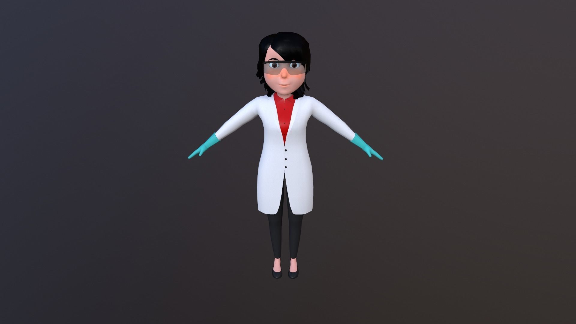 3D model Low Poly Scientist Female Character VR / AR / low-poly | CGTrader