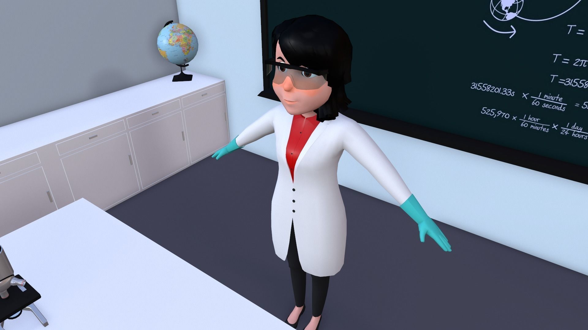 3D model Low Poly Scientist Female Character VR / AR / low-poly | CGTrader