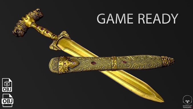 3D model Golden Dagger VR / AR / low-poly | CGTrader