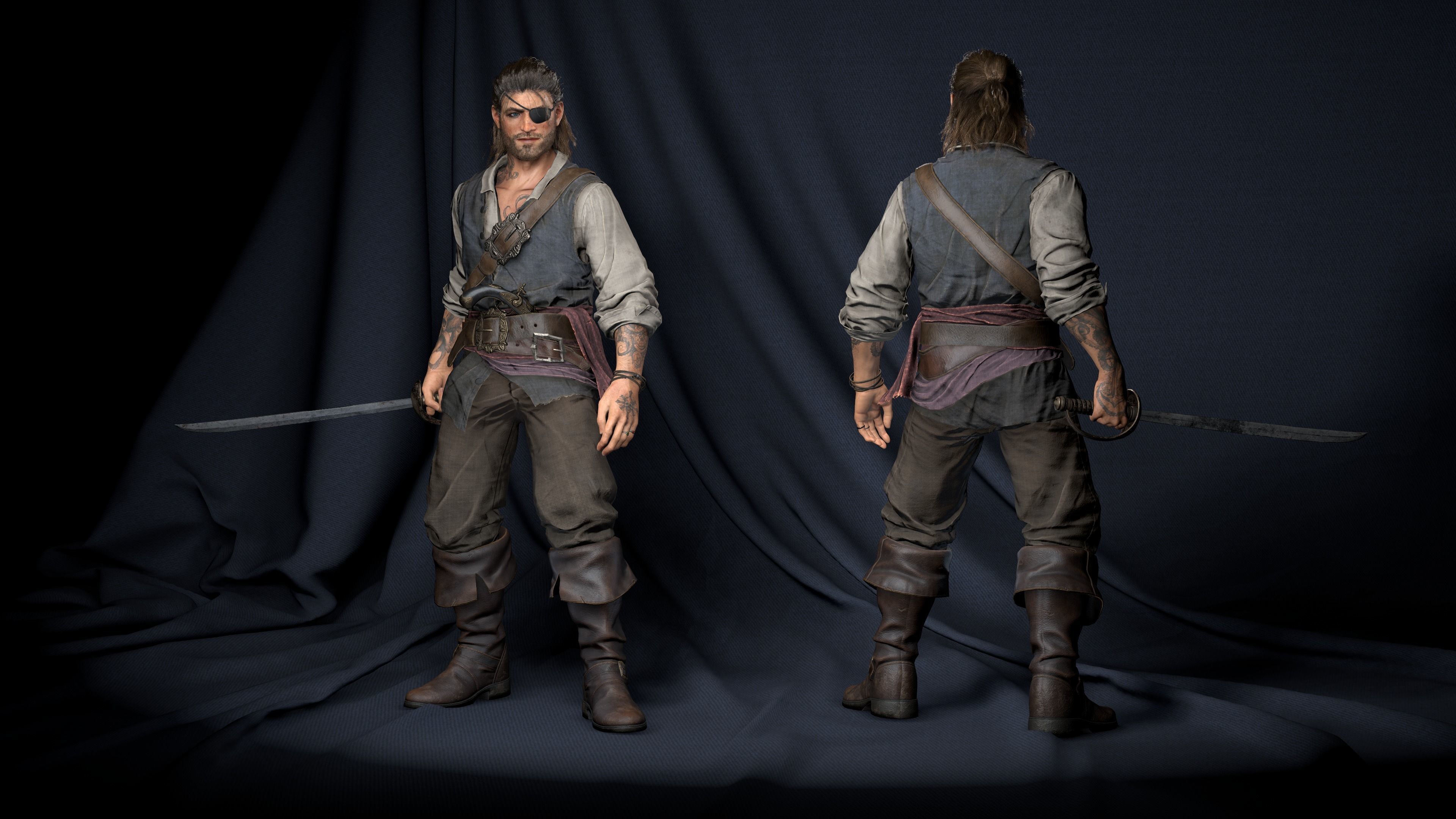 3D model The pirate VR / AR / low-poly | CGTrader