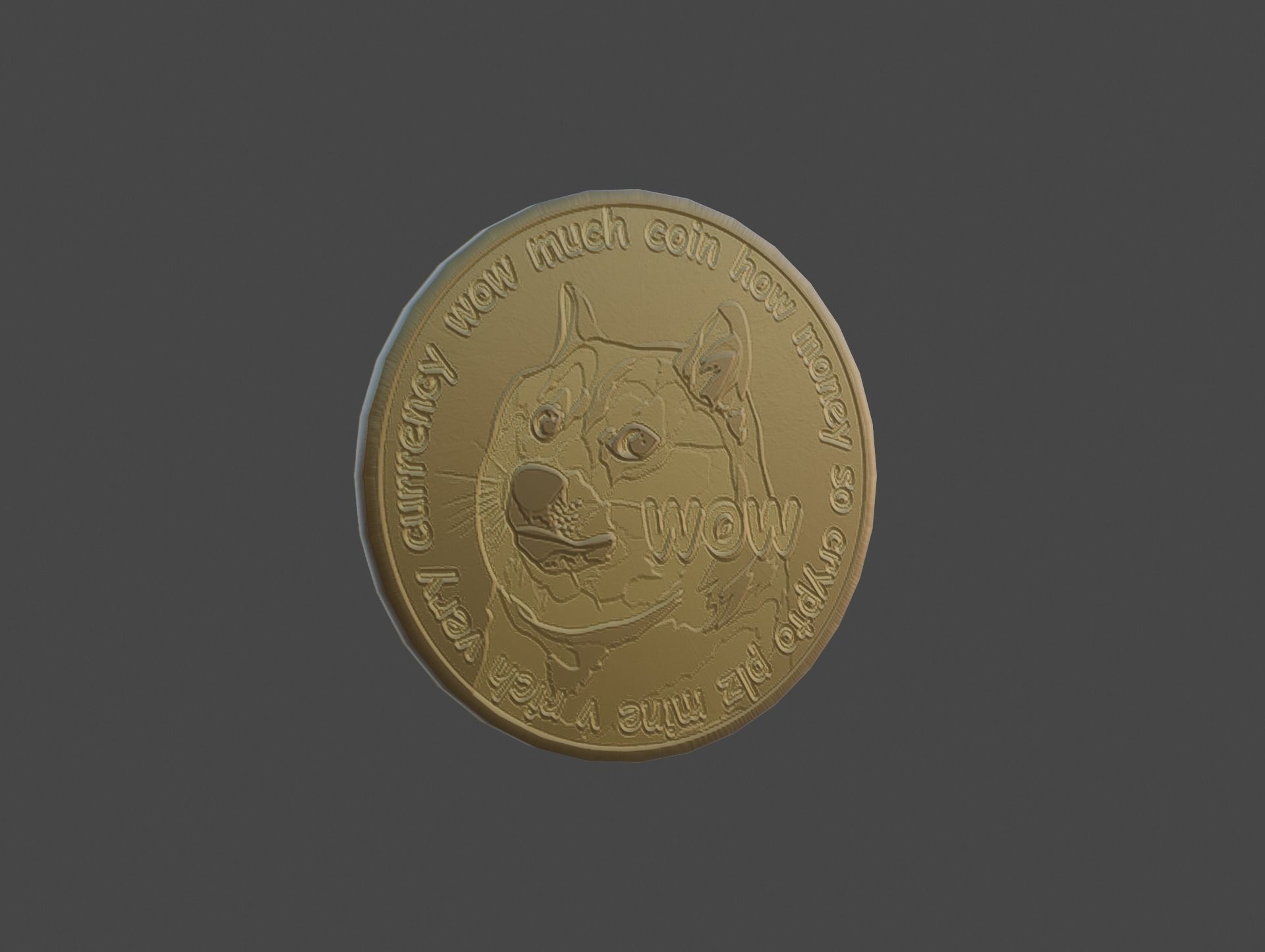 3D model Doge Coin VR / AR / low-poly | CGTrader