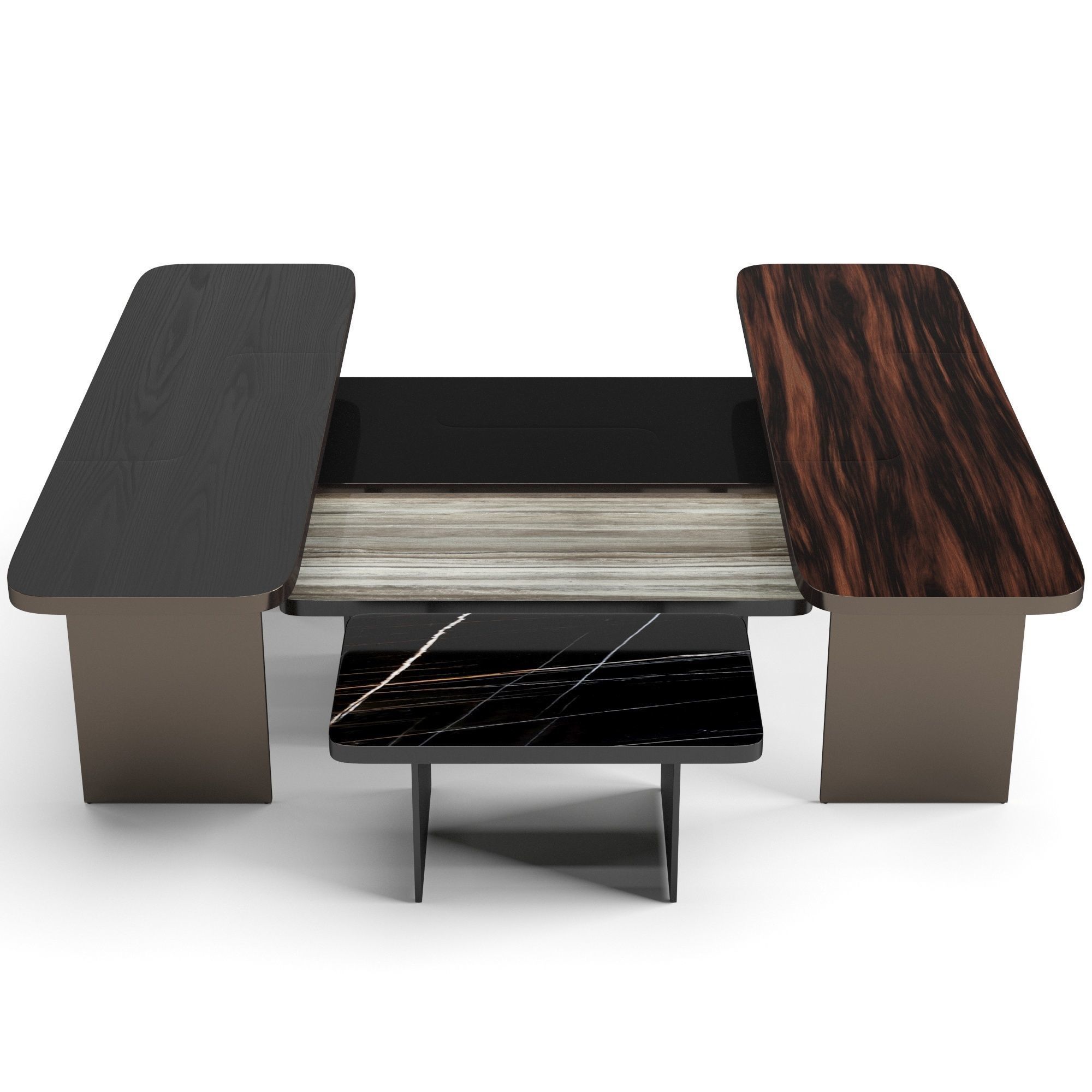 Minotti Clive coffee tables set 3D model | CGTrader