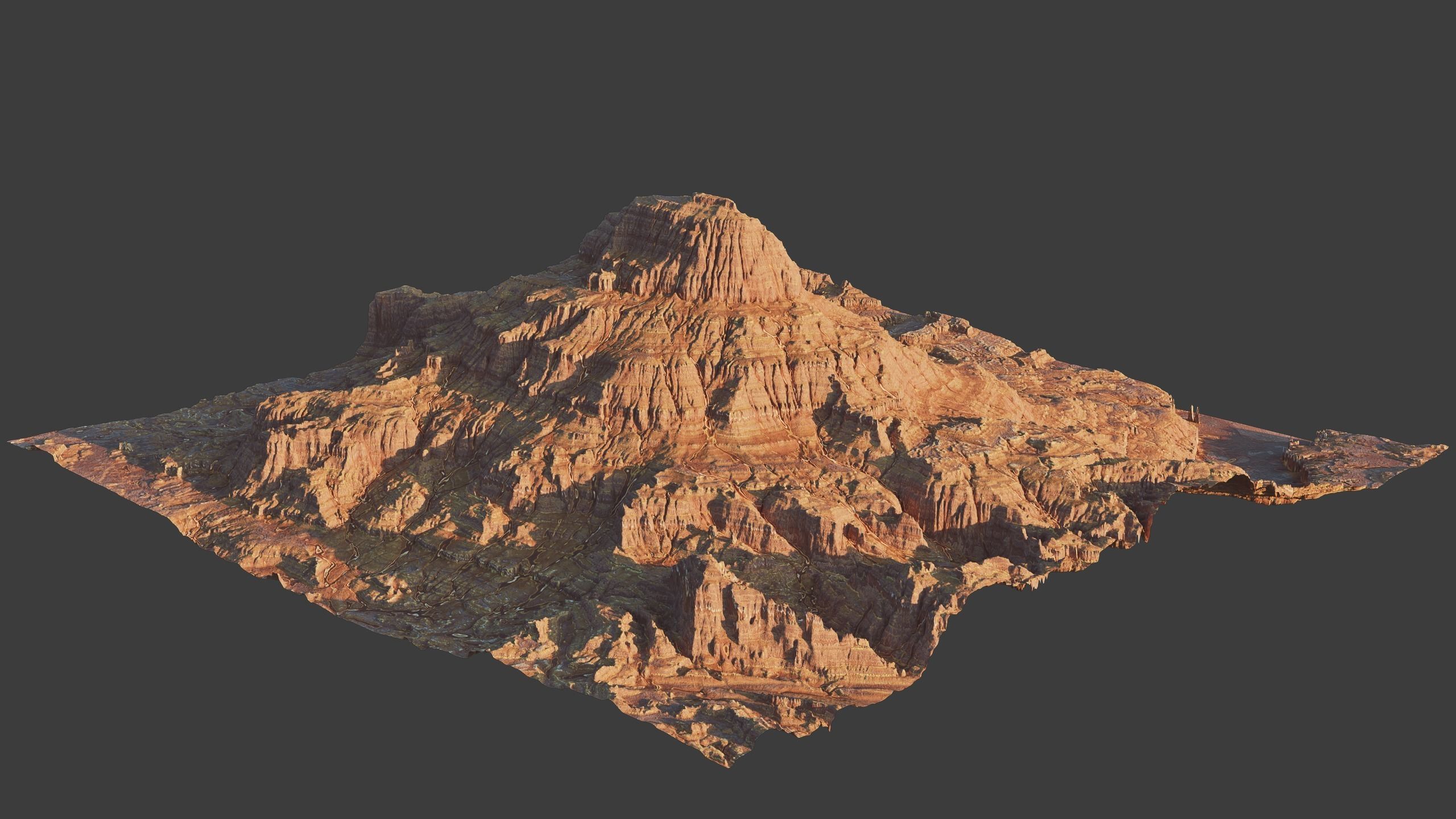 8K Detailed Cliff Landscape 3D model | CGTrader